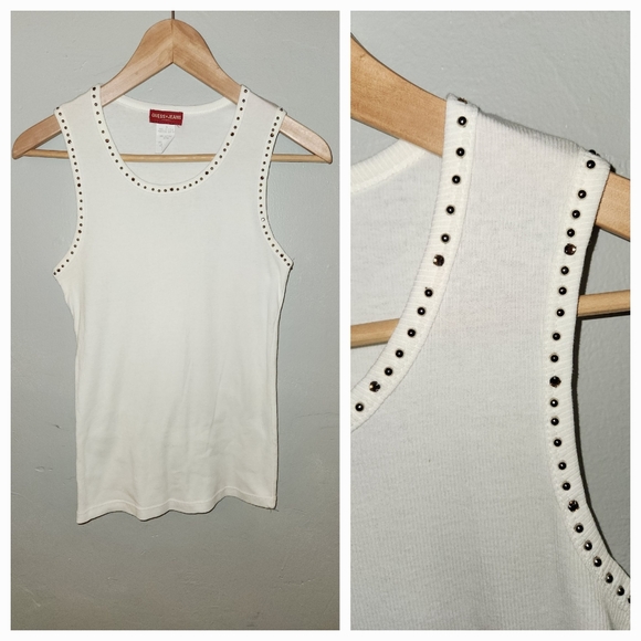 Vintage | Tops | Vintage Guess Jeweled Tank | Poshmark